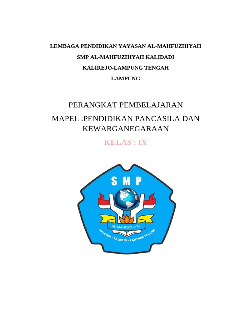 Cover Logo Perangkat Pembelajaran Mapel | PDF
