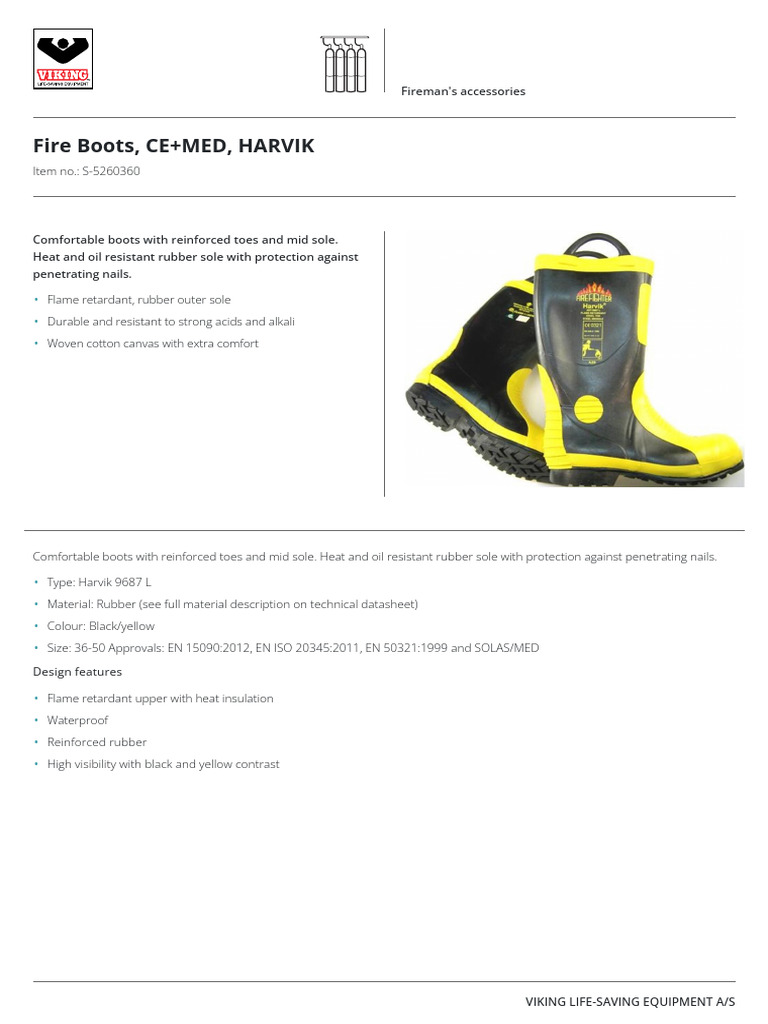 S-5260360 - Fire Boots, CE+MED, HARVIK | PDF