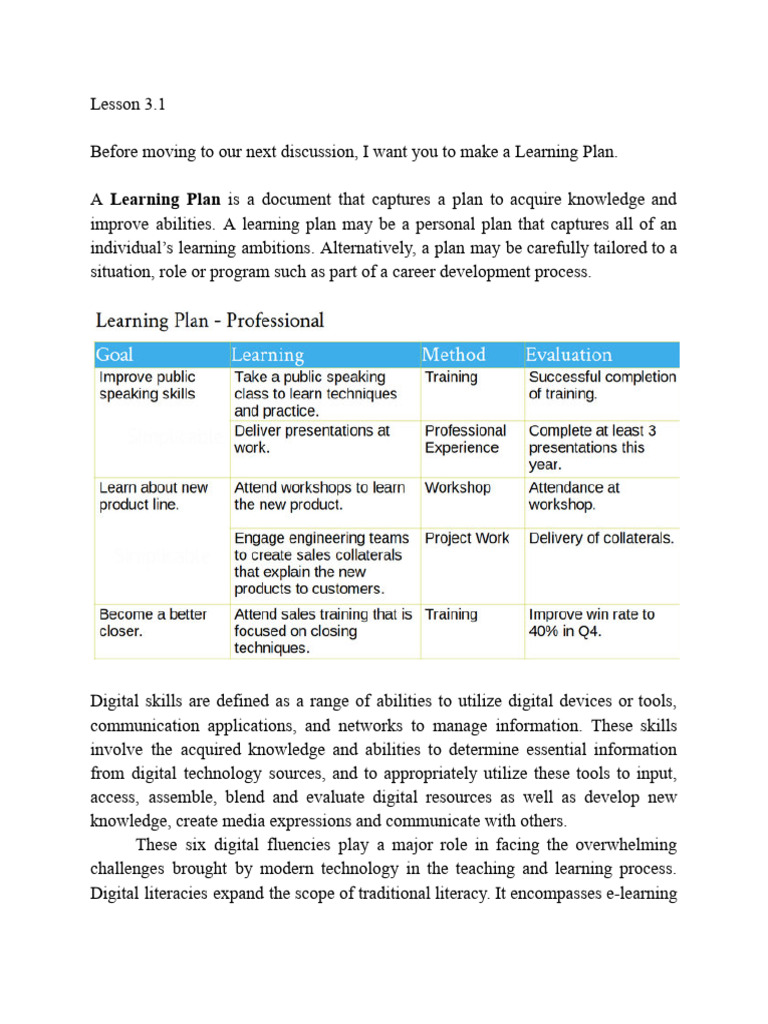 TTL 2 M3 L3.1 | PDF | Learning | Literacy