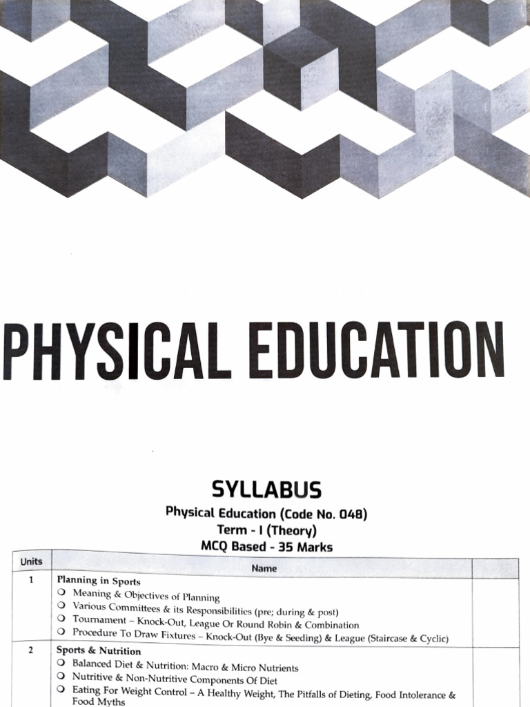 PHE Sample Paper (Unit 1 To 10) | PDF | Nutrients | Vitamin