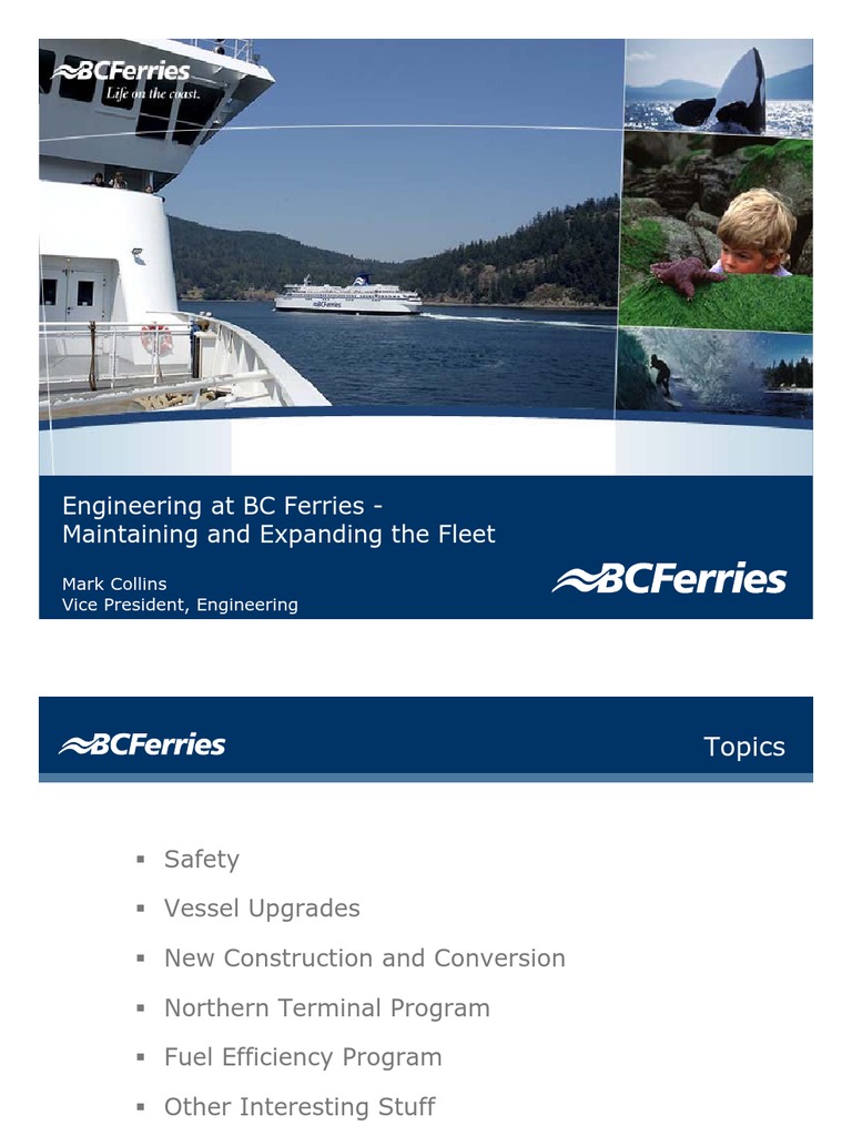 BC Ferries Engineering Presentation Feb 1007 | PDF | Marine Propulsion ...