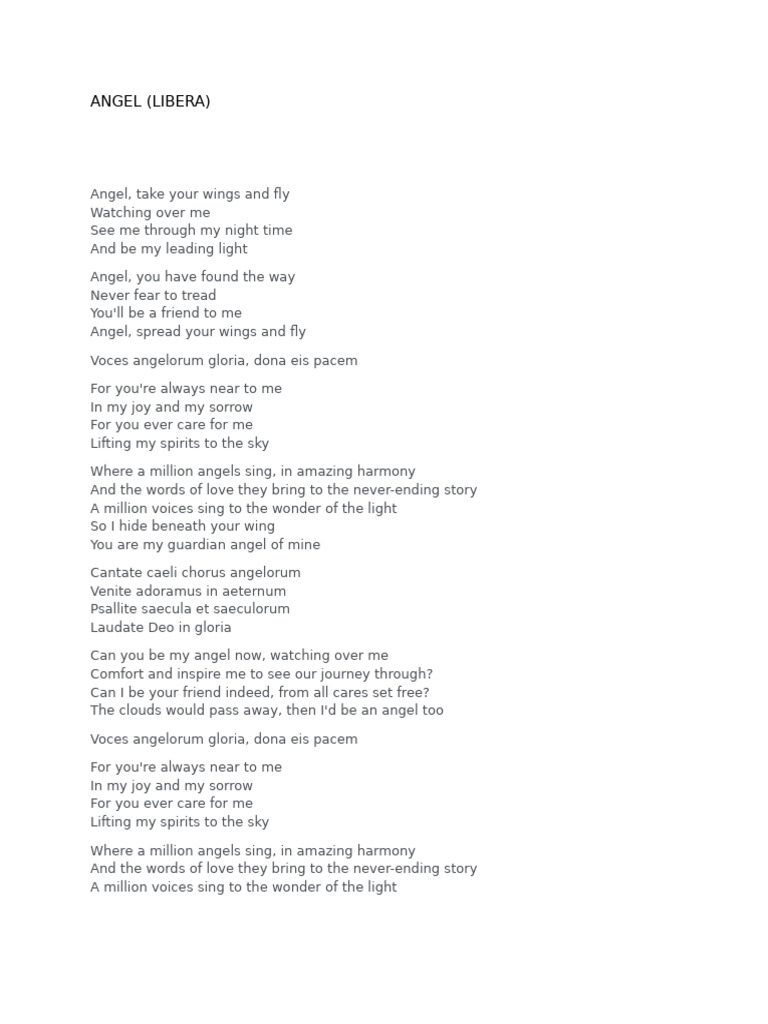 ANGEL (LIBERA) | PDF