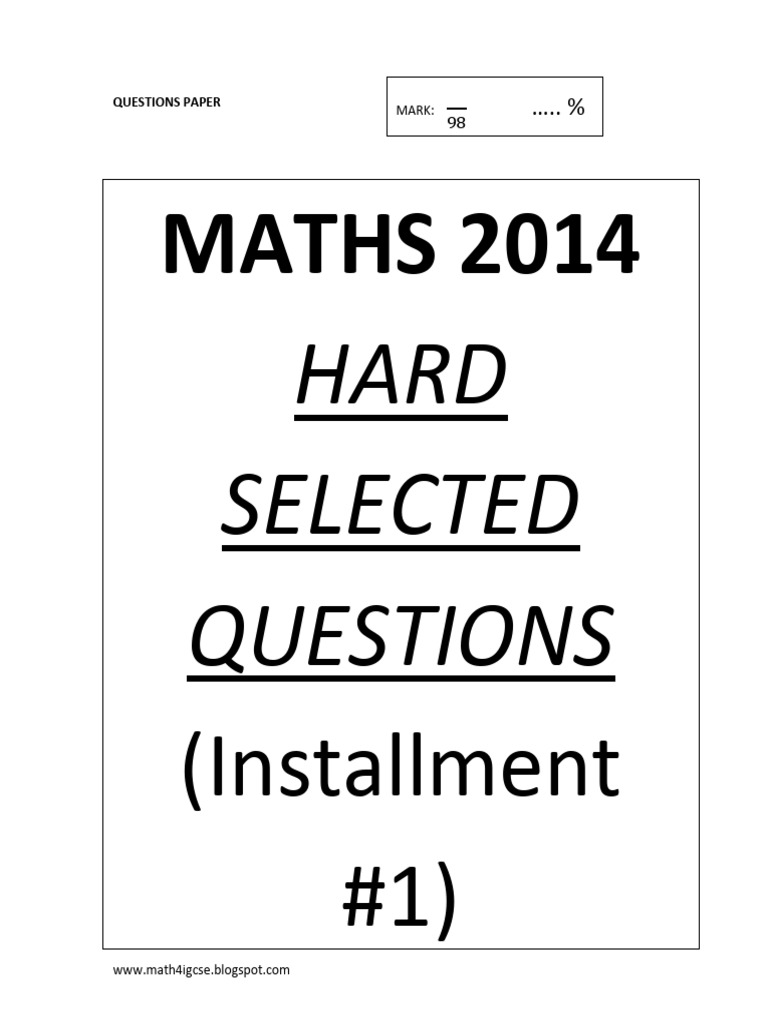 Hardest Questions 1 | PDF