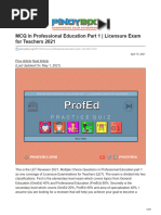 1 Prof Ed Let Reviewer 2024 | PDF | Teachers | Learning