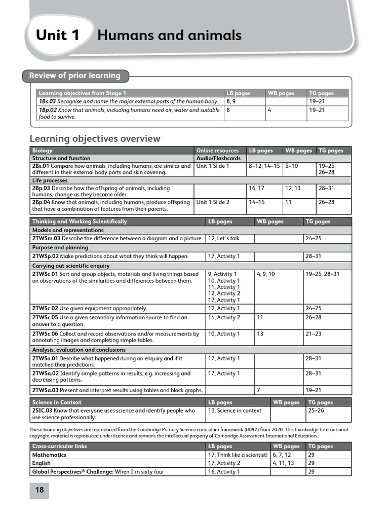Cambridge Primary Science Second Edition Book 2 Teacher's Notes For ...
