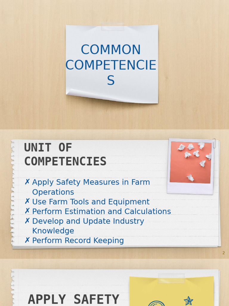 Common Competencies | PDF | Plough | Inventory