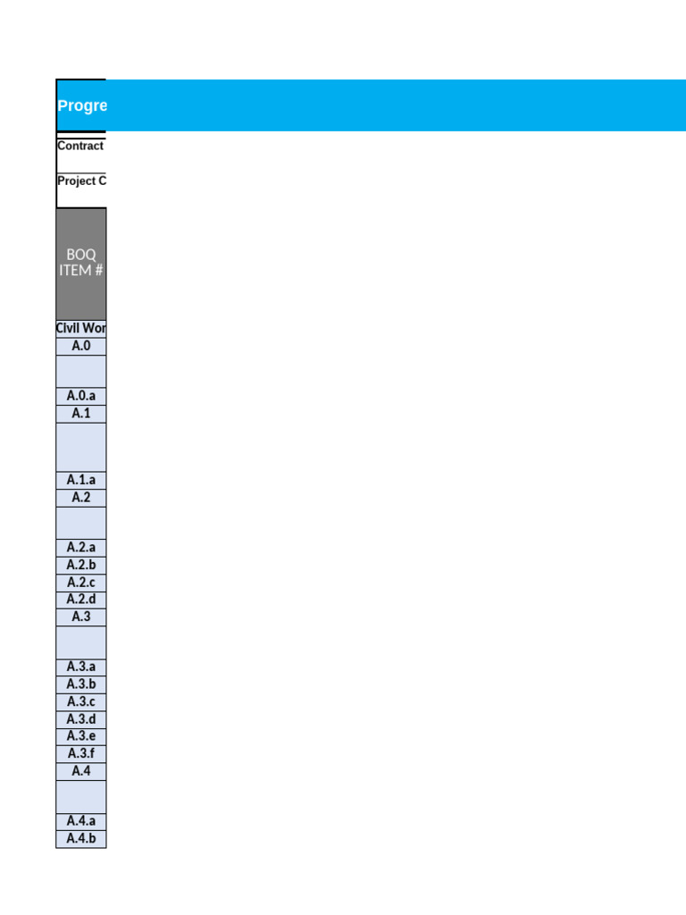 Progress Tracking Sheet for Construction | PDF | Solar Panel ...