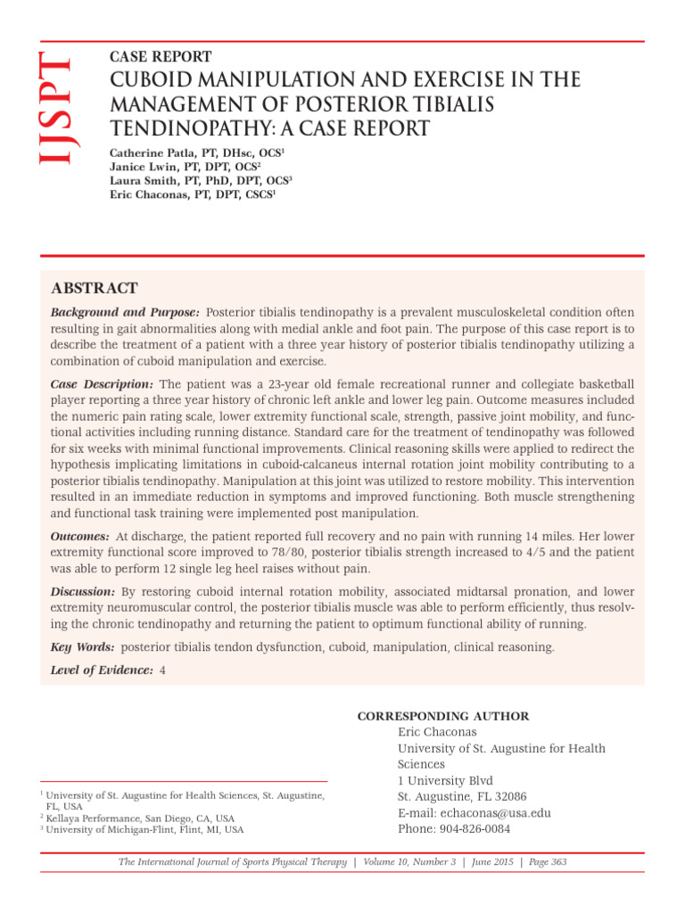 ijspt-06-363 | PDF | Human Leg | Ankle