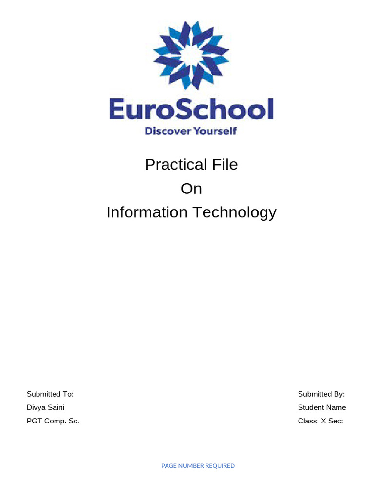 Grade10 - Practical FIle AY 2024-25 | PDF | Spreadsheet | System Software