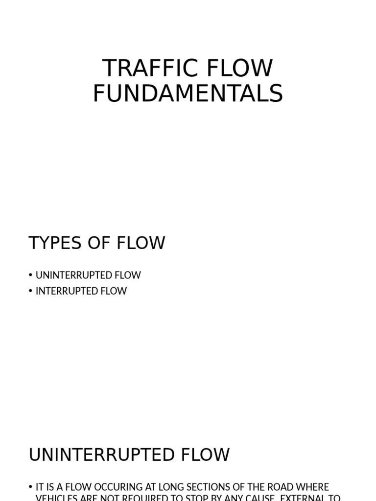 Traffic Flow Fundamentals 1 | PDF | Speed | Traffic
