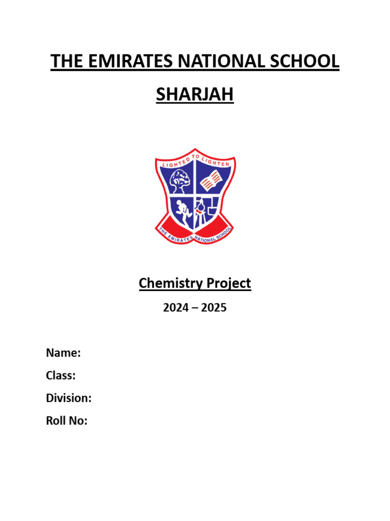 Chemistry Project (Front Page).docx (1) | PDF