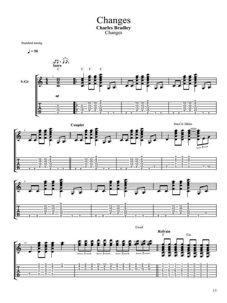 Charles Bradley's "Changes" Chords | PDF | Irish Musical Instruments ...