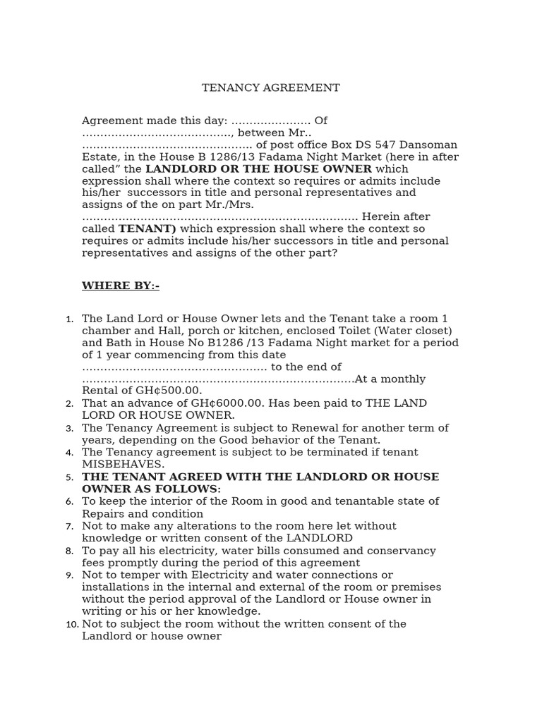 Agreement t | PDF | Leasehold Estate | Landlord