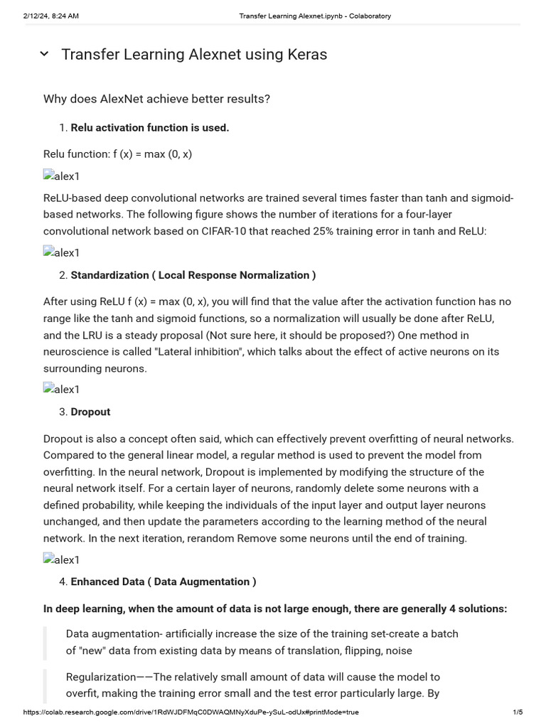 Transfer Learning Alexnet.ipynb - Colaboratory | PDF | Algorithms | Artificial Neural Network