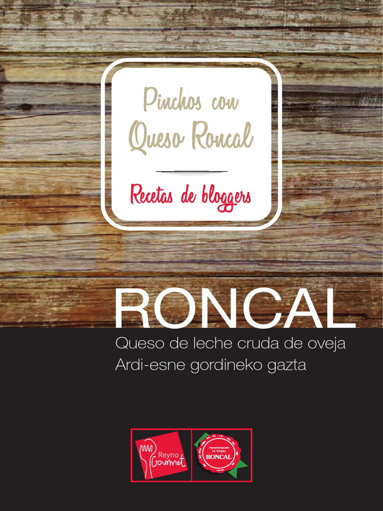 Recetario Pinchos Queso Roncal | PDF | Alimentos