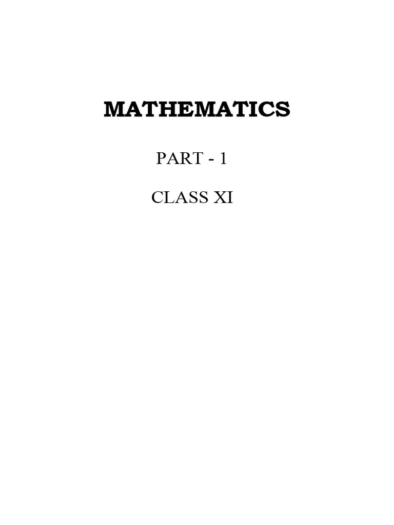 Class XI Mathematics Syllabus Overview | PDF | Function (Mathematics ...