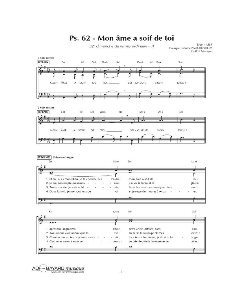 Psaume 62 | PDF
