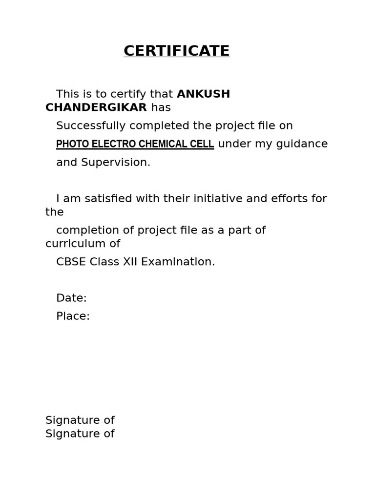 Certificate and Acknowelegemengt | PDF