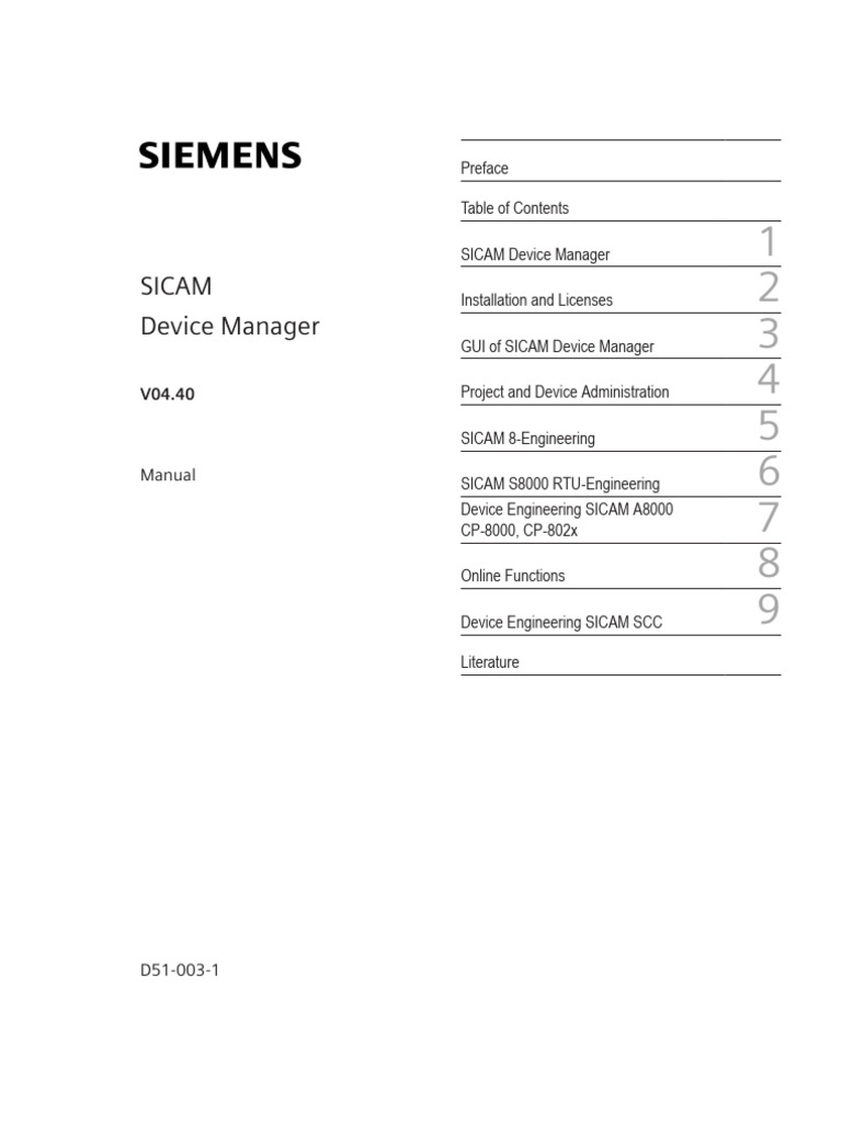 SICAM Device Manager User Manual V04.40 | PDF | Graphical User ...