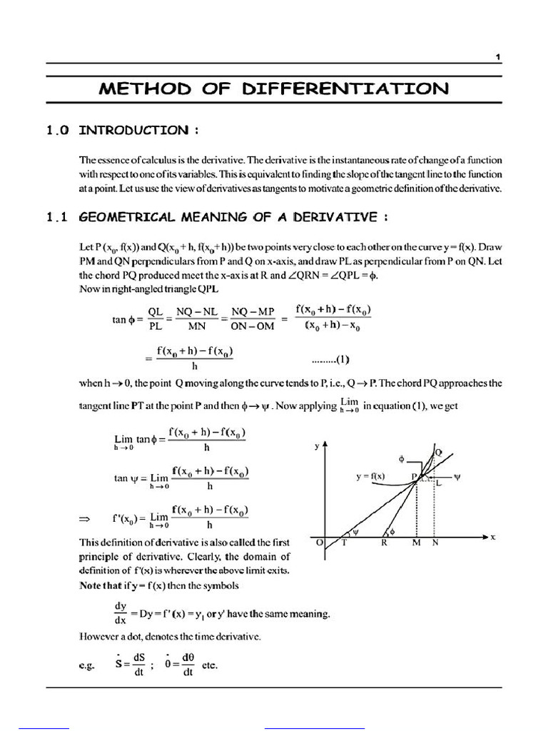 Chapter15 - Methods of Differentiation | PDF