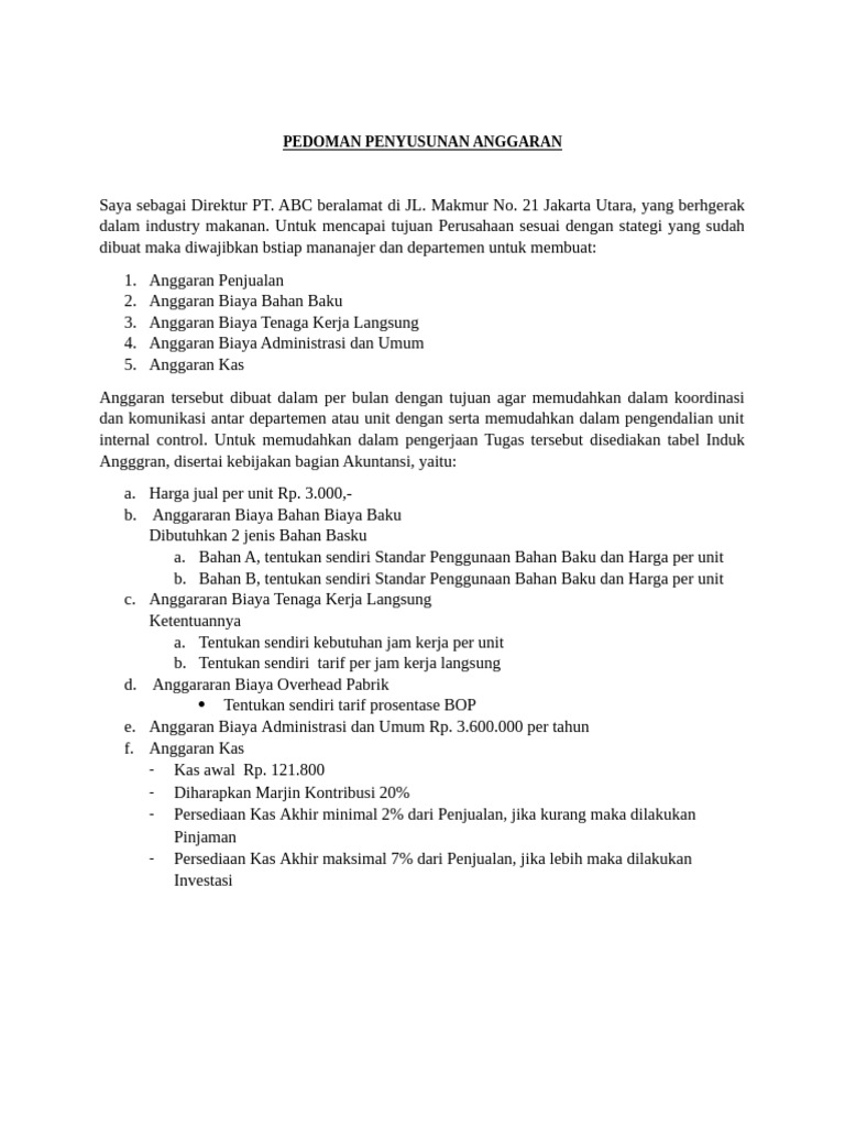 Proposal Anggaran | PDF