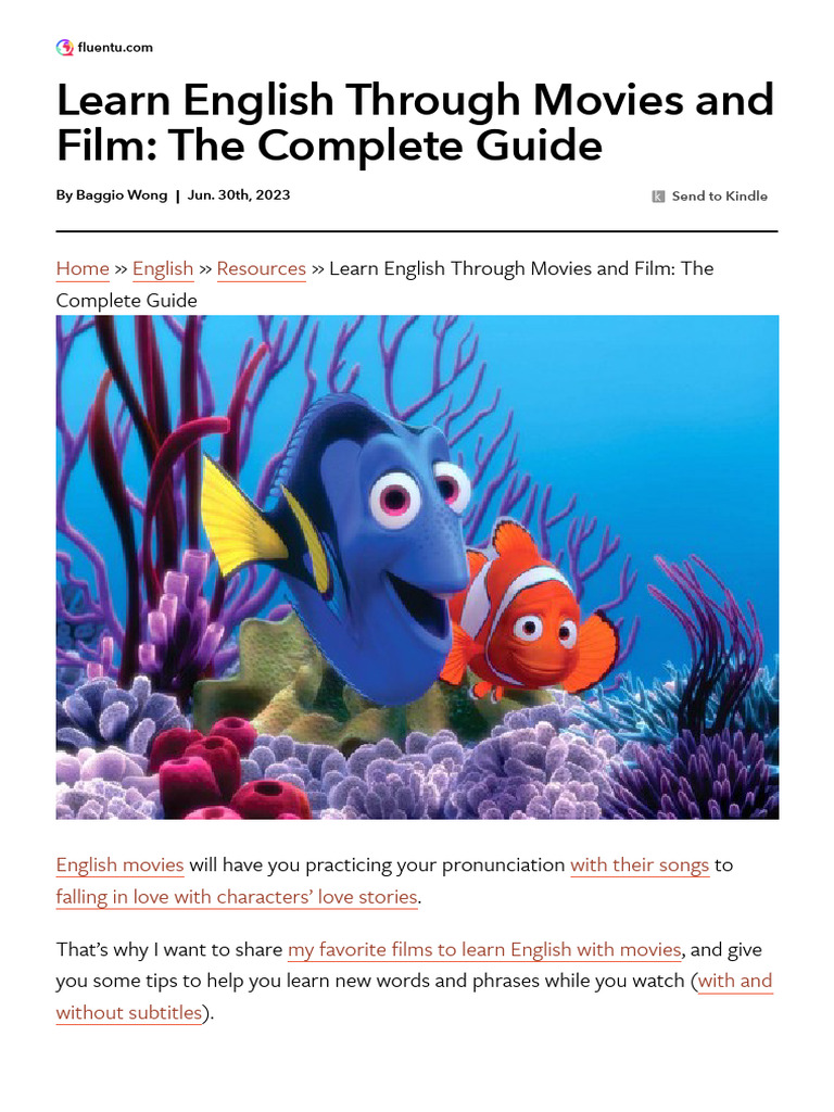 Learn English Through Movies and Film | PDF | English Language | Vocabulary