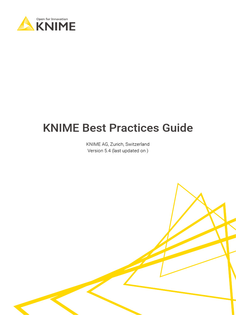 KNIME - Best Practices Guide | PDF | Databases | Computer File