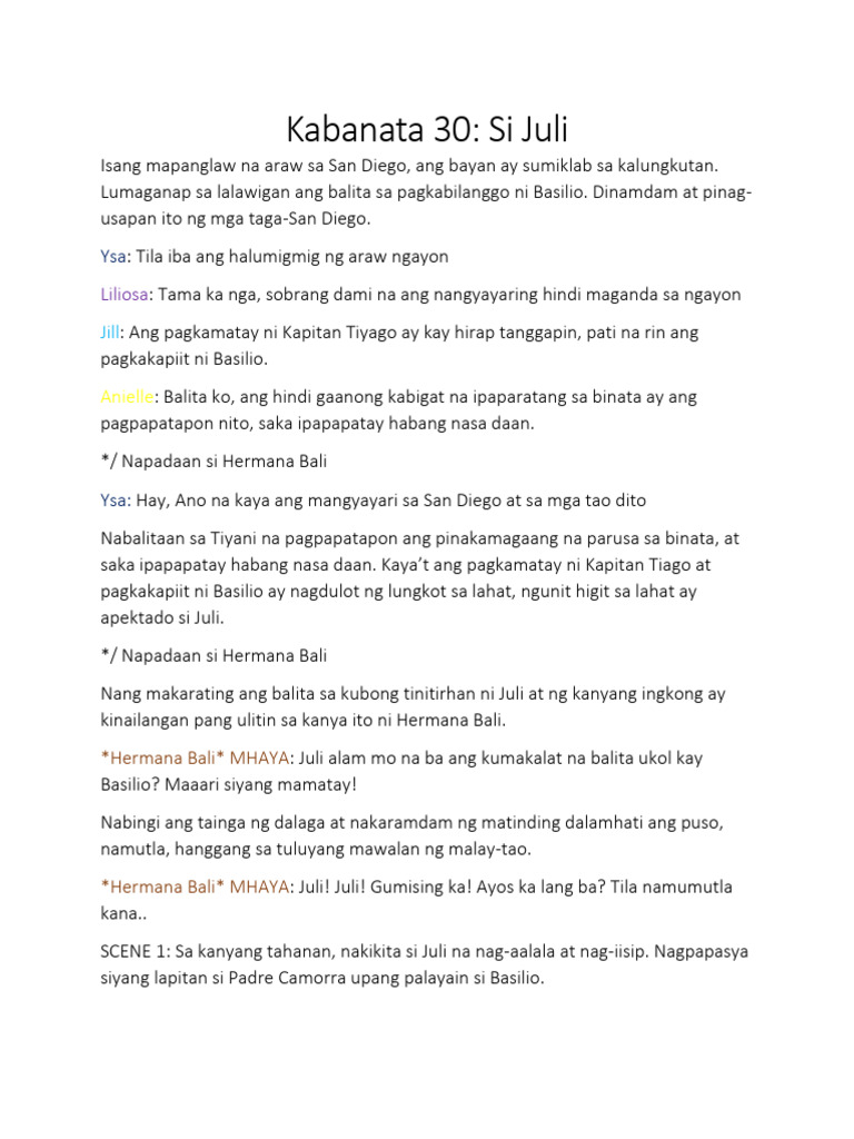 Kabanata 30-Script | PDF