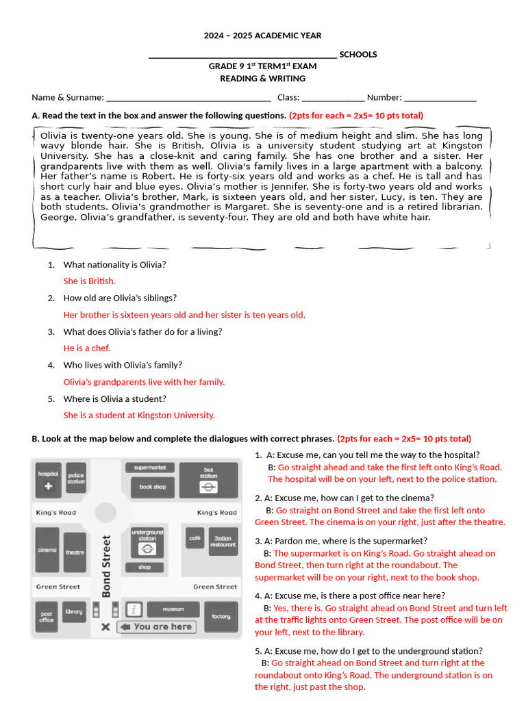 GRADE 9 Reading Writing - ANSWER KEY | PDF | Linguistics | Grammar