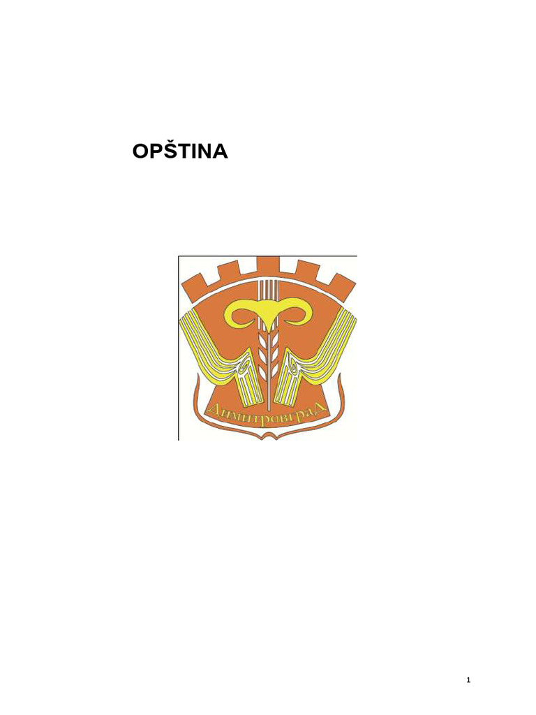 Sektorski Plan Ruralnog Razvoja Opstine Dimitrovgrad | PDF