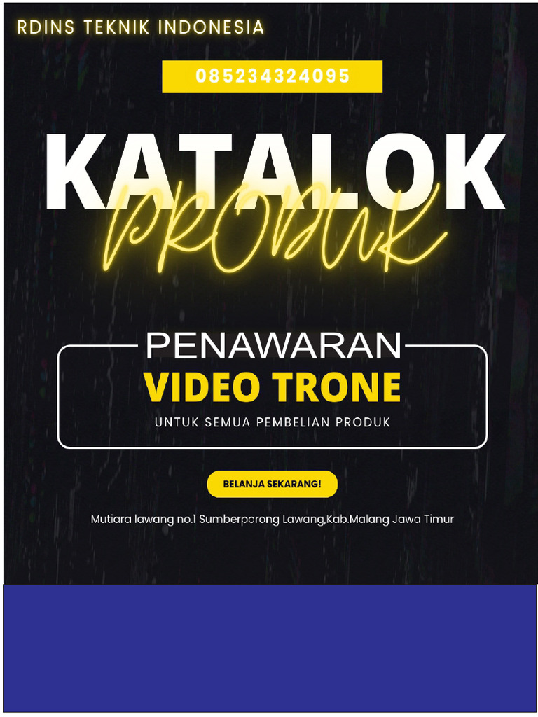 PENAWARAN KATALOG VIDEO TRONE | PDF