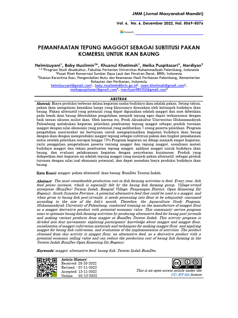 Pemanfaatan Tepung Maggot Sebagai Subtitusi Pakan | PDF