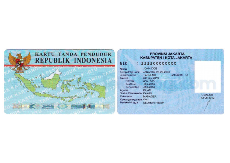 Format KTP Kosong Word 3 | PDF