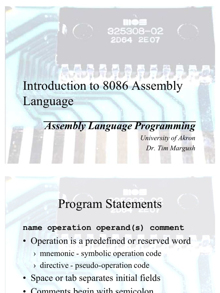 Assembly Language Programming | PDF
