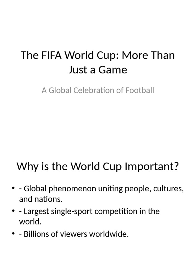FIFA World Cup Presentation With Images | PDF