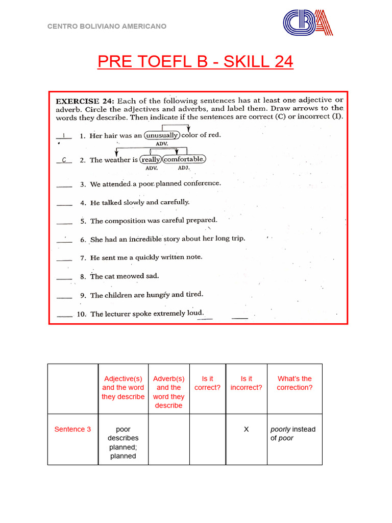 Skill 24 - Adjectives and Adverbs | PDF