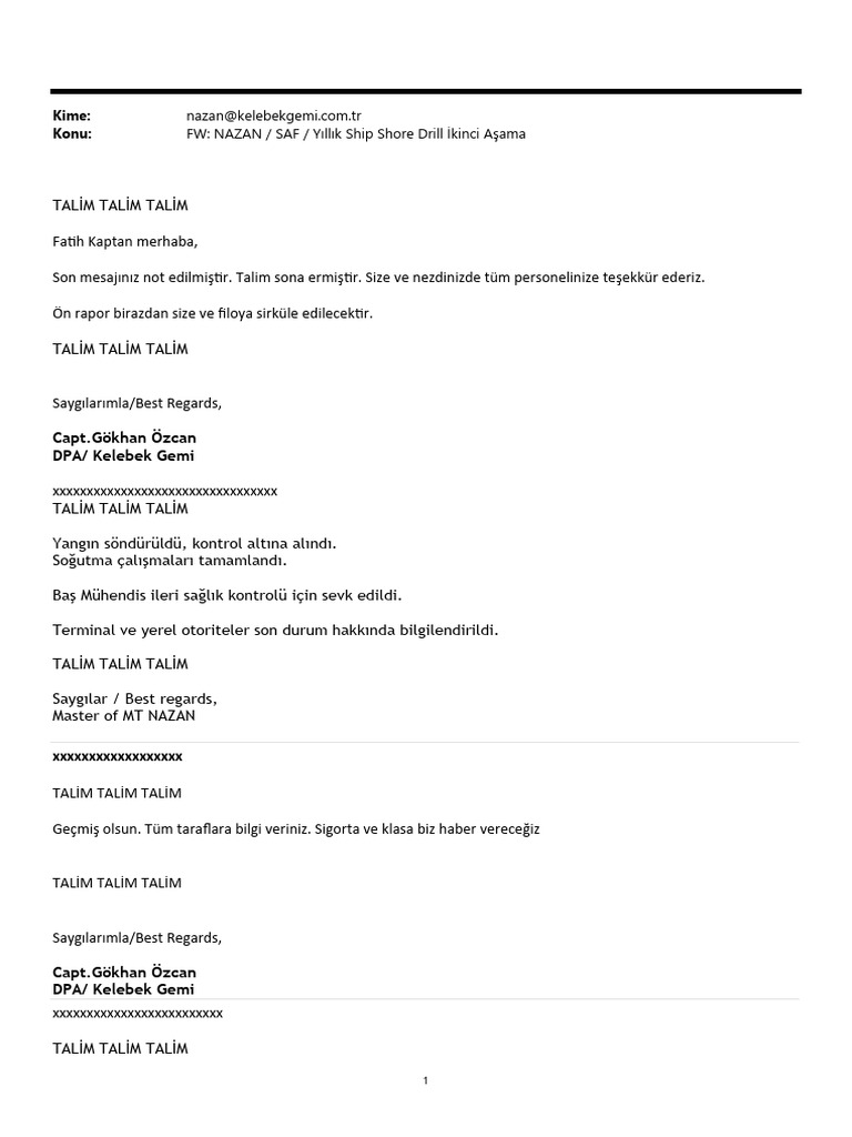 nazan ship shore dril | PDF