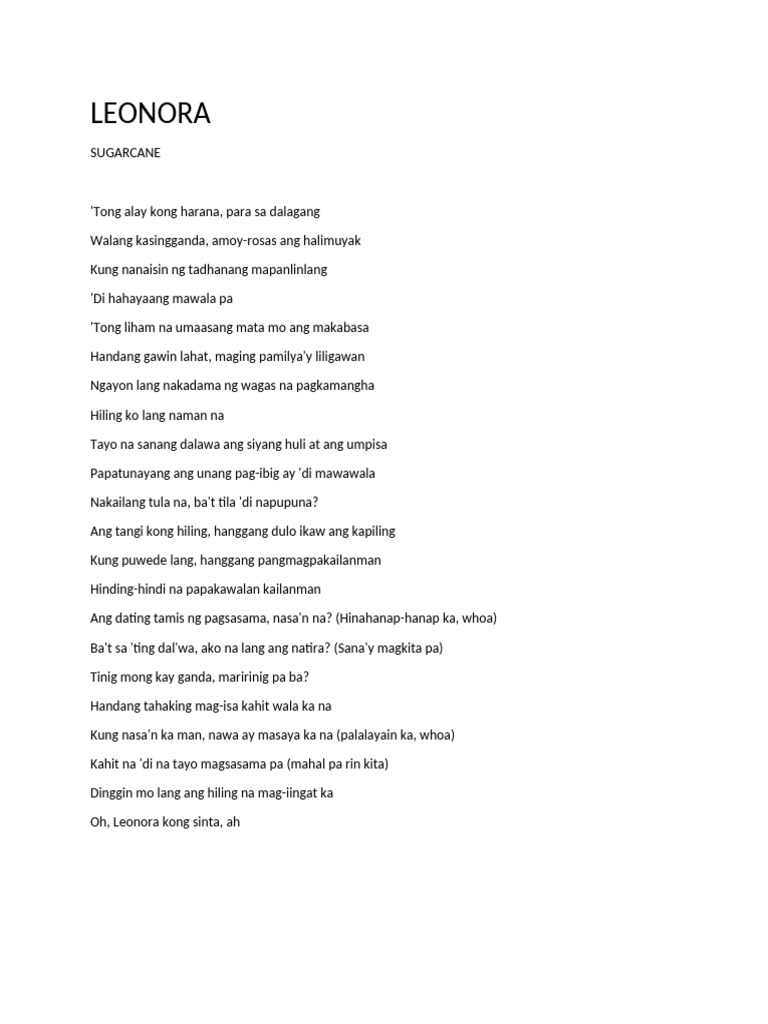 Leonora | PDF