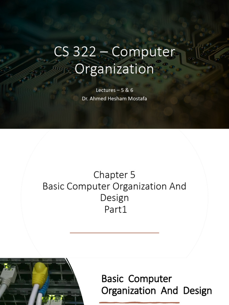 CS 322 – Computer Organization Lecture 5 & 6 | PDF | Central Processing Unit | Computer Architecture