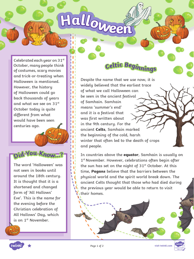 History and Origins of Halloween | PDF | Halloween | Supernatural Legends