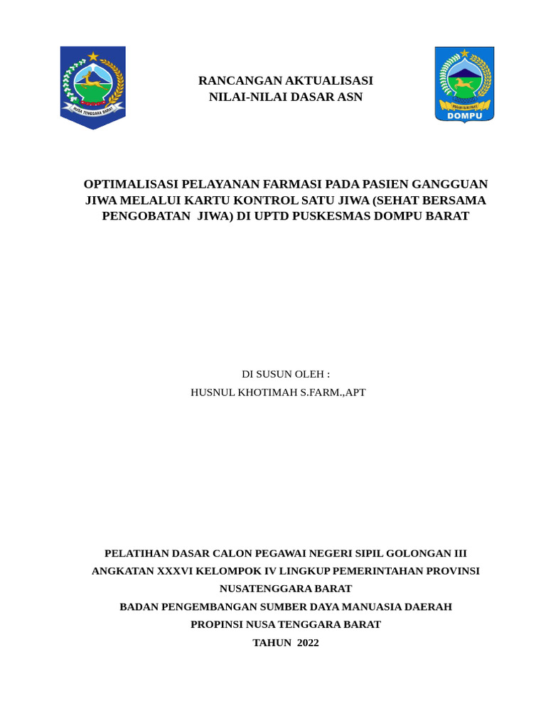 Rancangan Aktualisasi Husnul Fix Banget | PDF