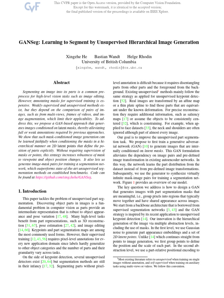 He_GANSeg_Learning_To_Segment_by_Unsupervised_Hierarchical_Image_Generation_CVPR_2022_paper ...