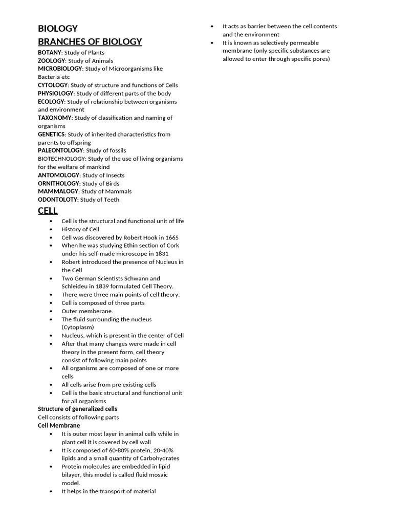 EDS - NOA | PDF | Cell (Biology) | Cell Membrane