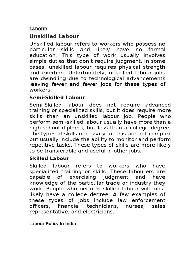 Labour & labour policy | PDF | Labour Law | Labour Economics