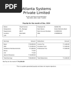 Infosys January 2025 Payslip Summary | PDF