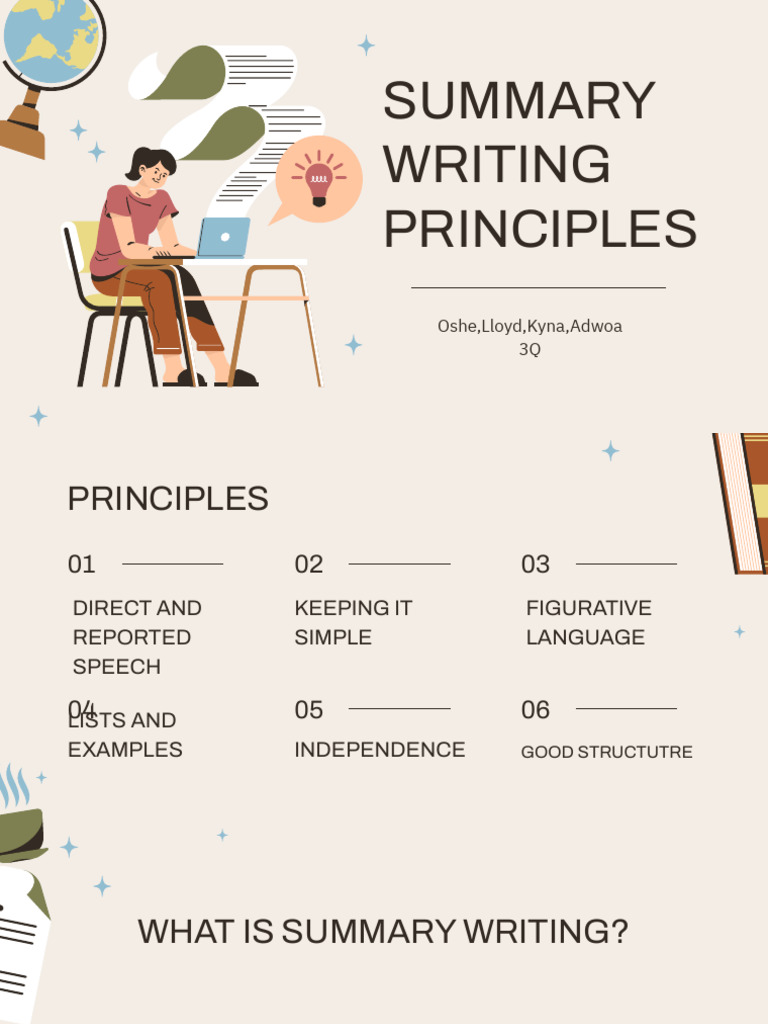Summary Writing Principles Guide | PDF | Planets | Planets In Astrology