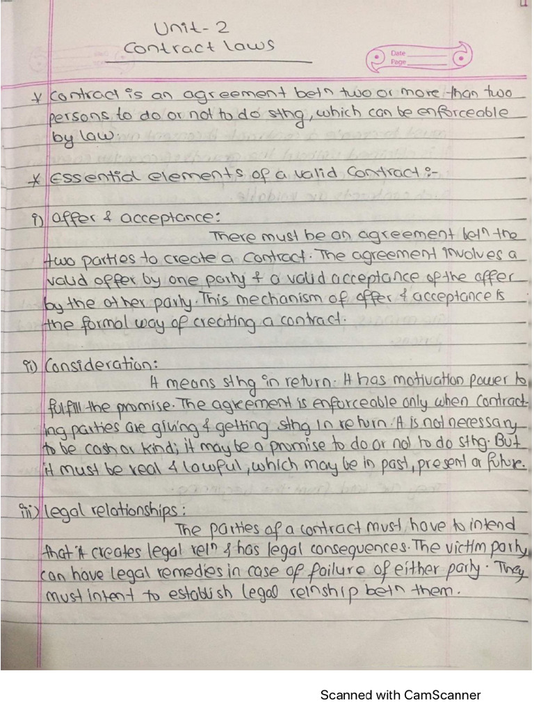 Law Unit 2 Contract | PDF