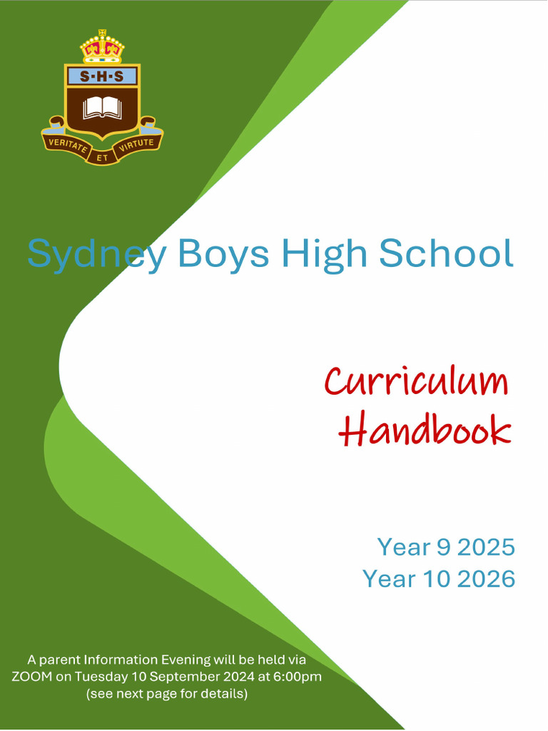 SBHS Year 9 Course Selection 2025 | PDF | Design | Graphics