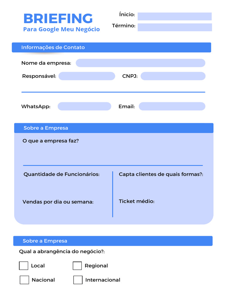 Modelo de Briefing Preenchivel | PDF