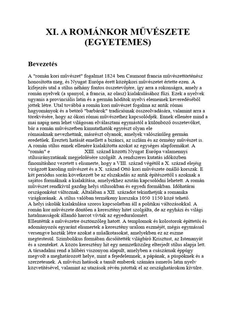 Romankor Műv Egyetemes | PDF